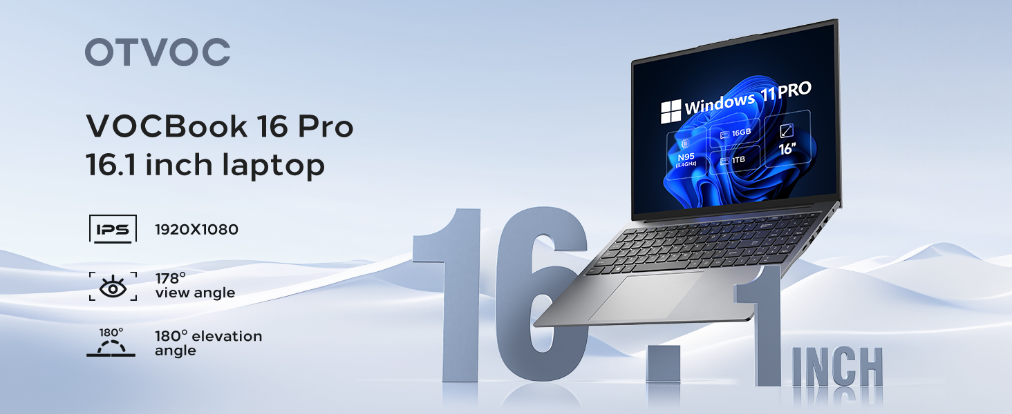 OTVOC VOC BOOK16 Laptop N95 16GB Ram 1TB PCIE SSD 16″ computer – Otvoc ...